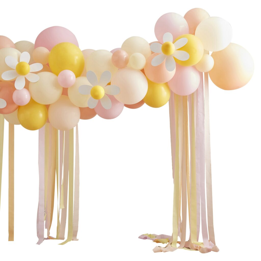 Arche De Ballons Pastel Et Marguerite | Baby Prestige