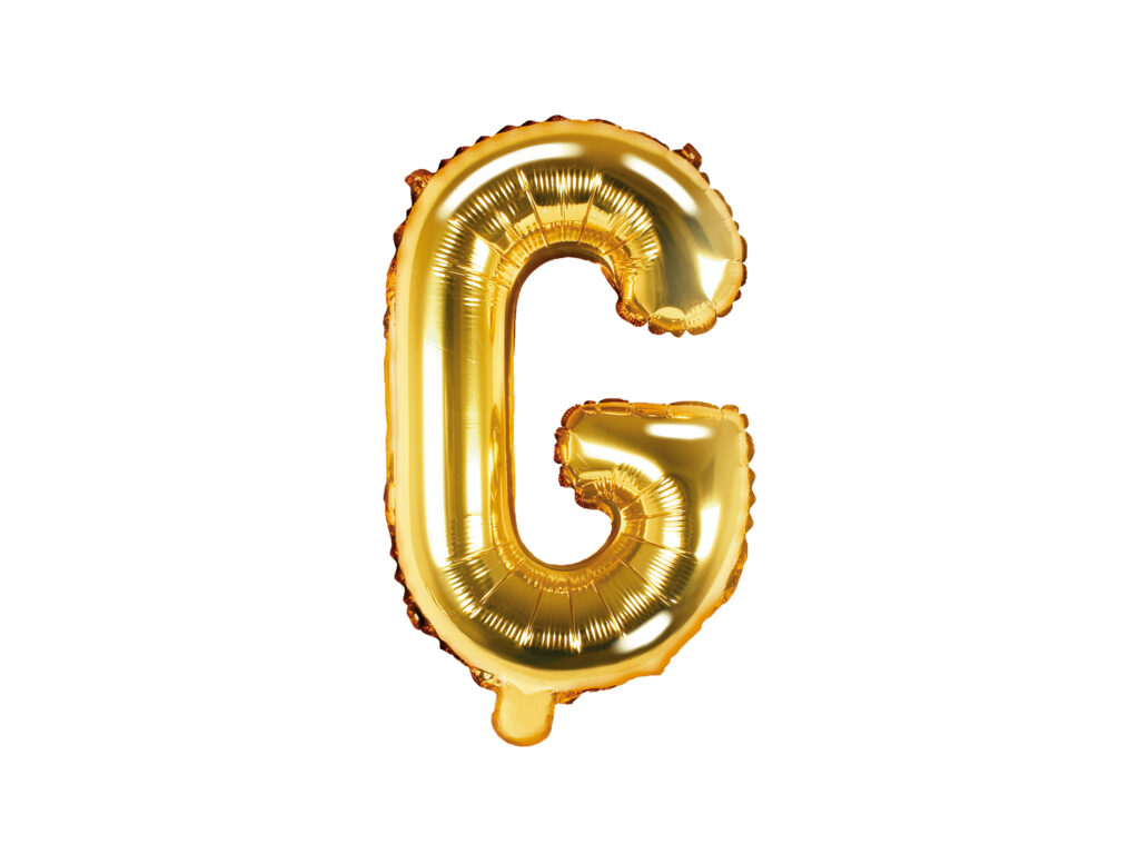Ballon Aluminium Lettre G, Doré, 35cm | Baby Prestige